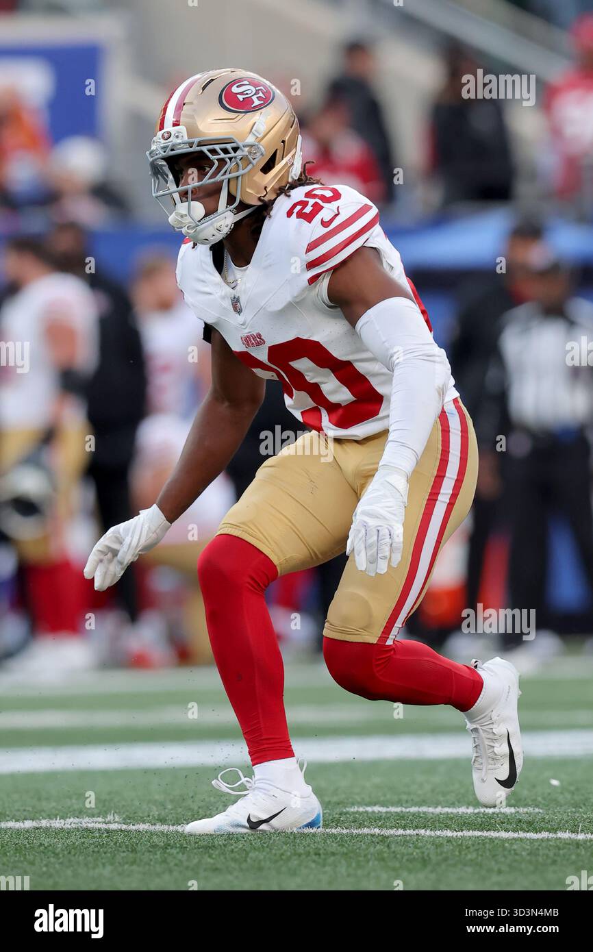 San Francisco 49ers cornerback Upton Stout (20) in action against the ...