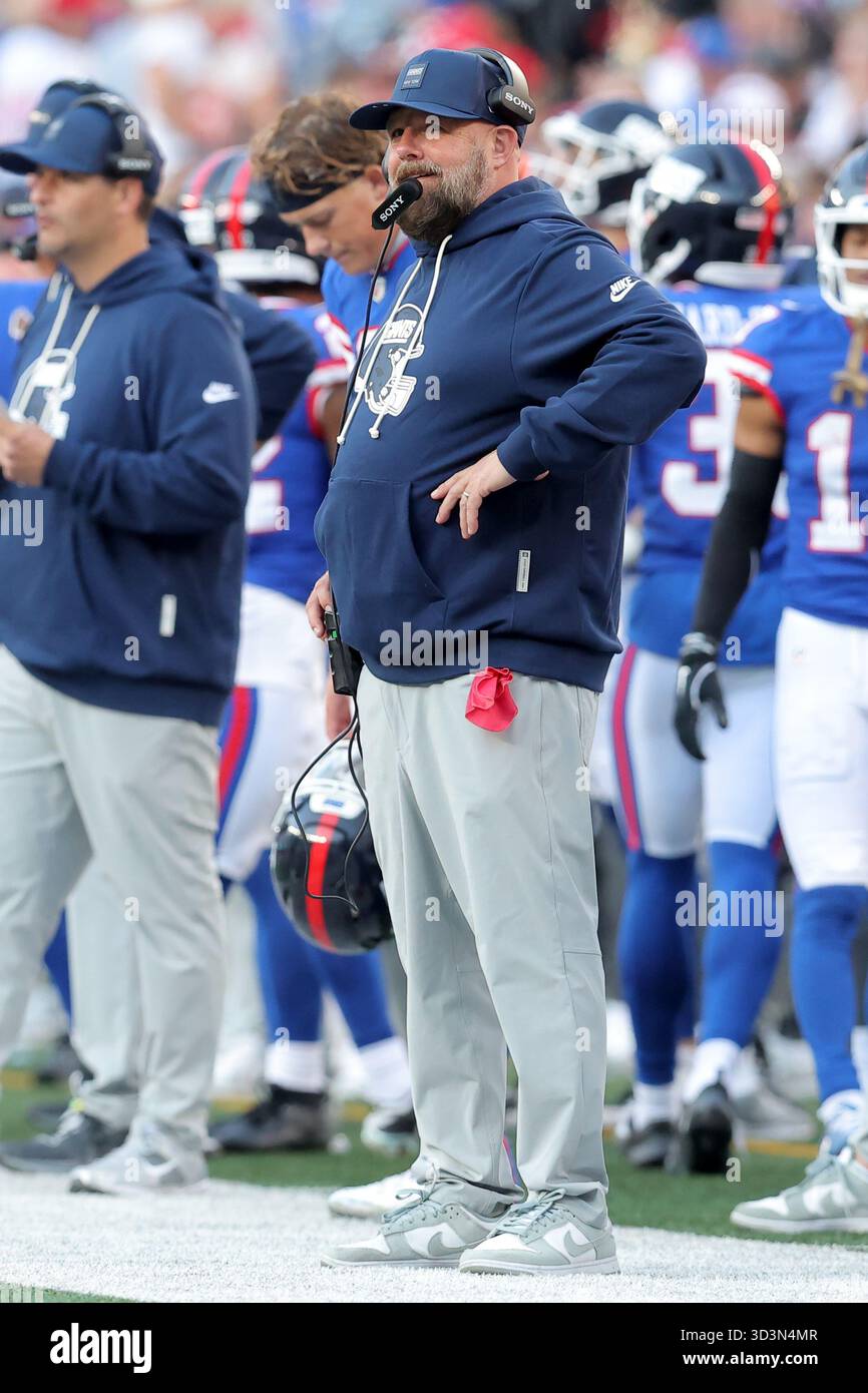 New York Giants head coach Brian Daboll in action against the San ...