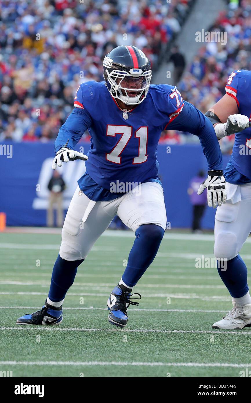 New York Giants guard Marcus Mbow (71) in action against the San ...