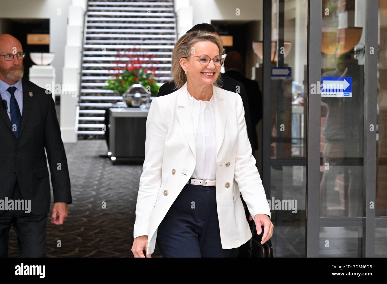 Leader of the Opposition Sussan Ley leaves after a Liberal Party event ...