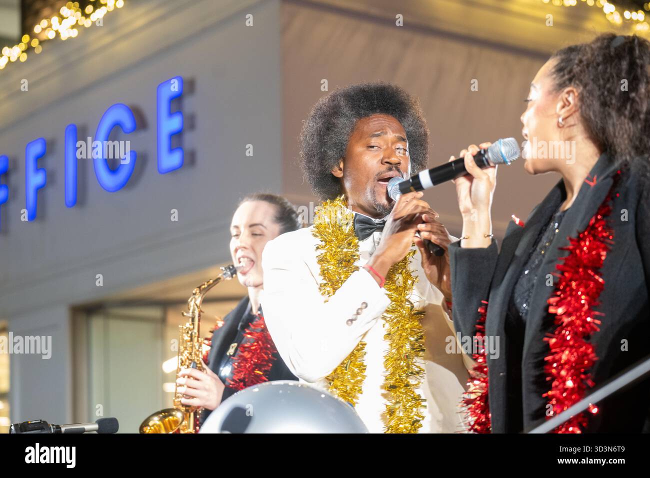 London, UK, 6th November 2025, The lights were switched on in a packed ...