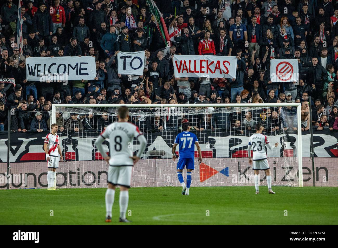 Rayo Vallecano fans seen during the 2025/26 UEFA Conference League ...