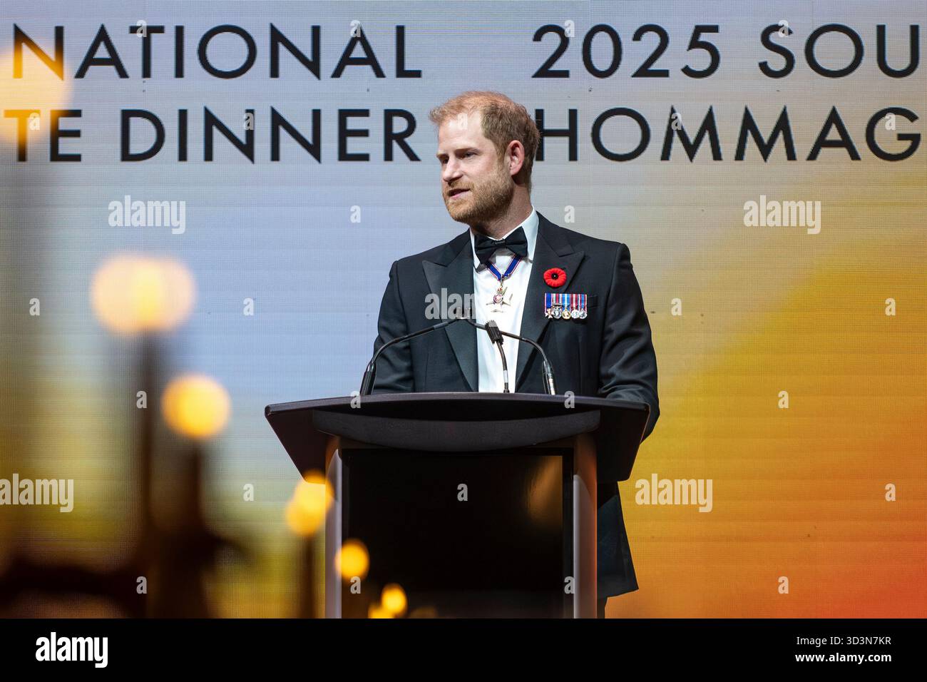 Britain's Prince Harry, Duke of Sussex, delivers remarks at the True ...
