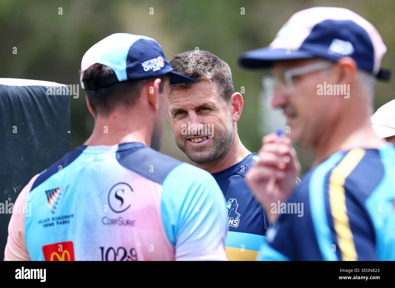New Head Coach Josh Hannay looks on during Gold Coast Titans pre season ...