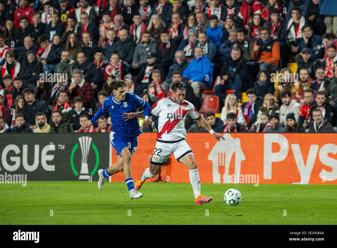 Alfonso Espino of Rayo Vallecano in action during the 2025/26 UEFA ...