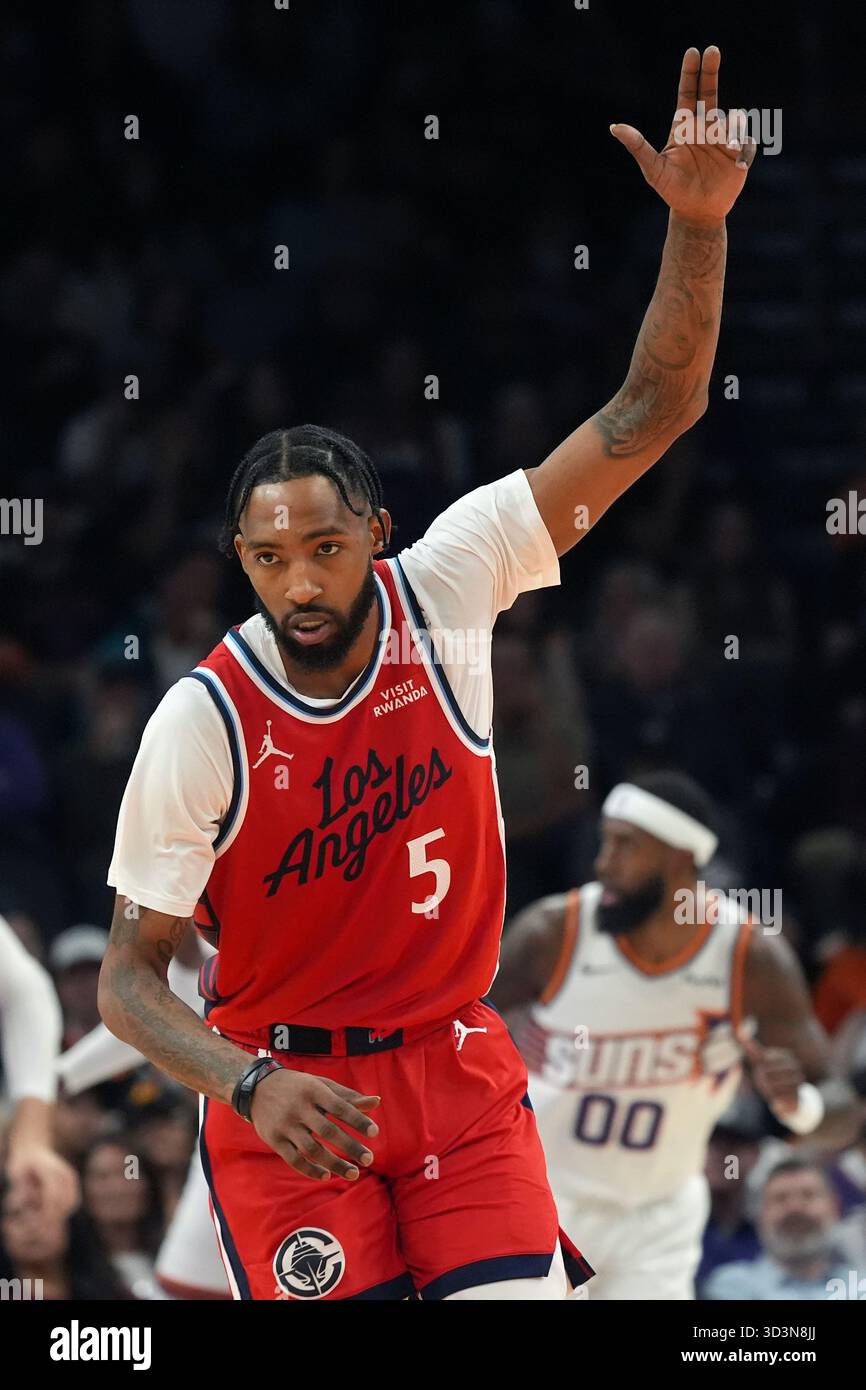 Los Angeles Clippers forward Derrick Jones Jr. celebrates a made 3 ...