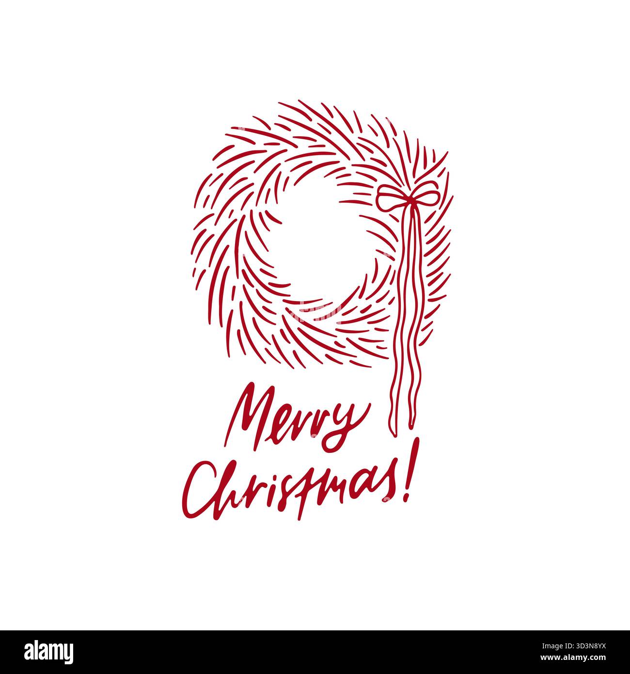 Cartoon simple vector wreath Stock Vector Images - Alamy