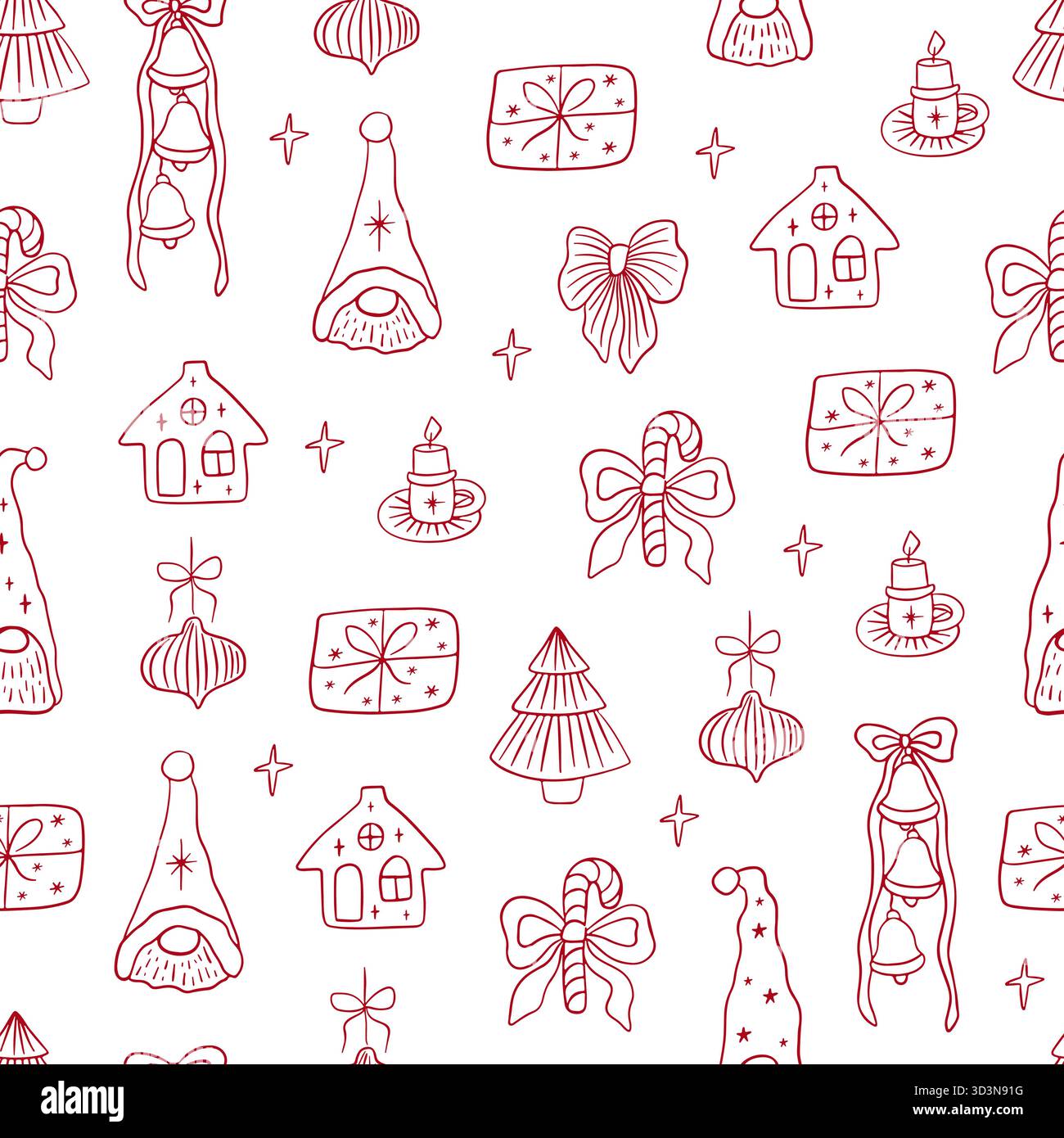 Christmas seamless pattern gnome Stock Vector Images - Alamy