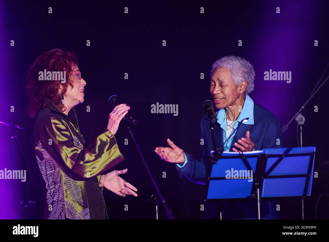 Beverly Glenn-Copeland (right) and his wife Elizabeth Copeland perform ...