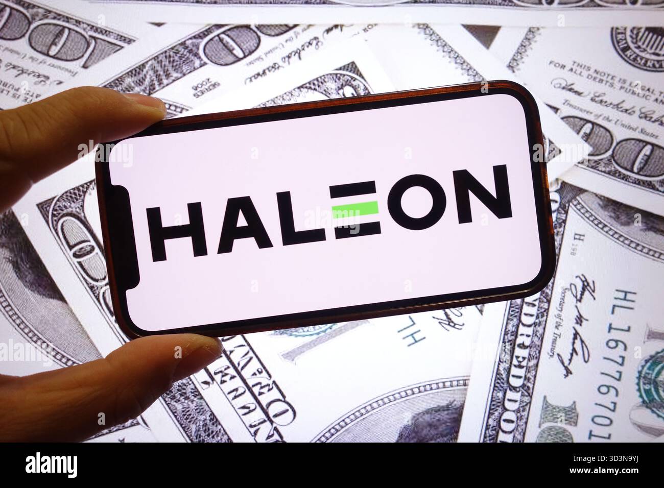 September 28, 2025, Poland: In this photo illustration, the Haleon ...