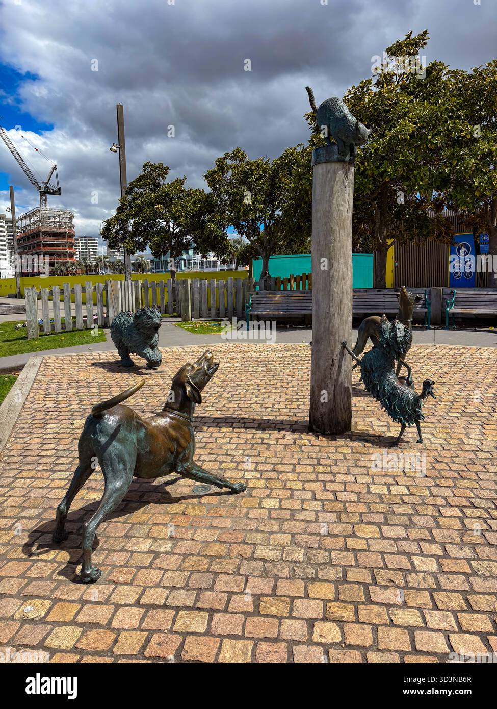 Hairy Maclary and Friends Sculpture in Tauranga, New Zealand. Bronze ...