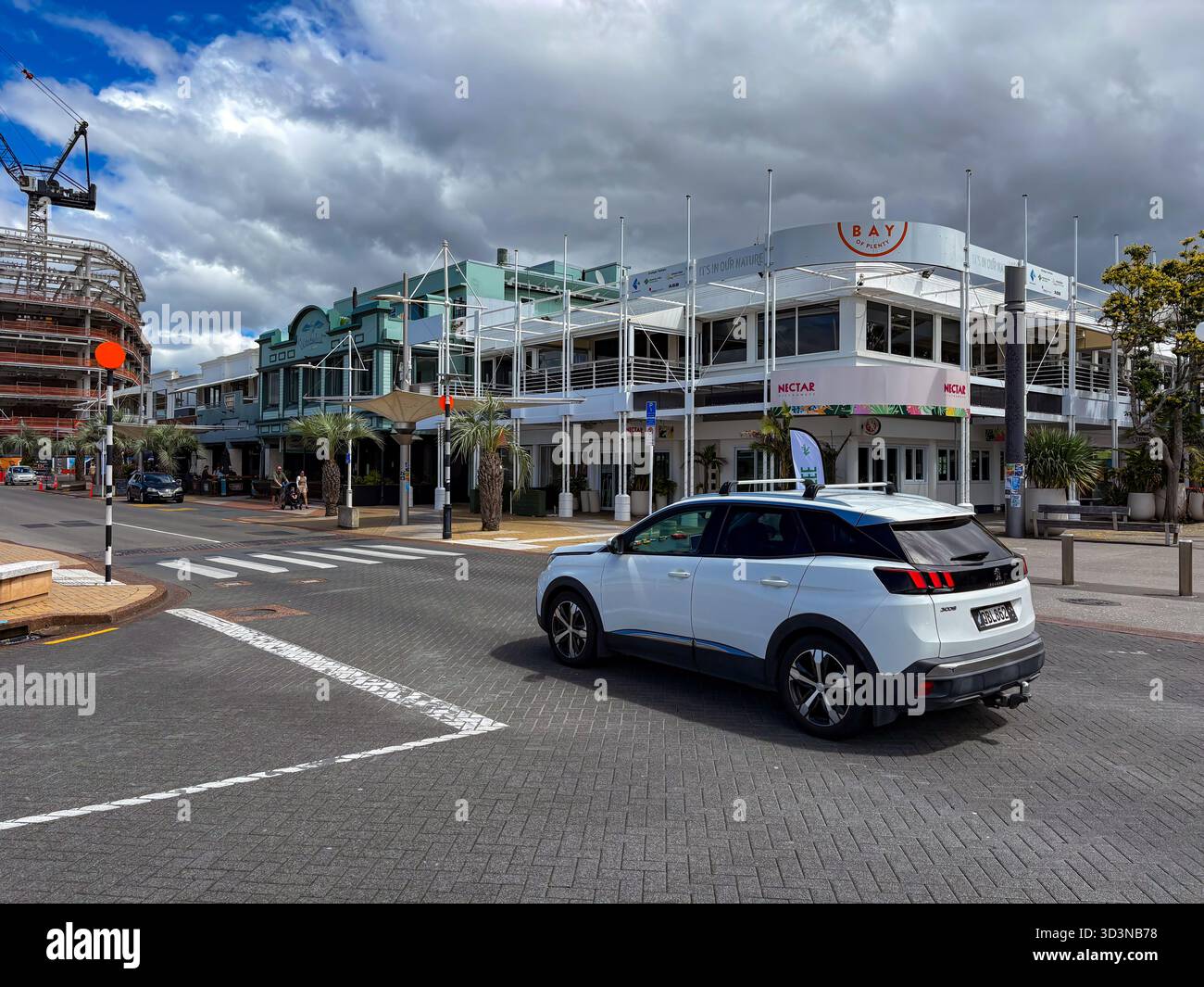 Commercial street scene in downtown Tauranga, New Zealand, featuring ...