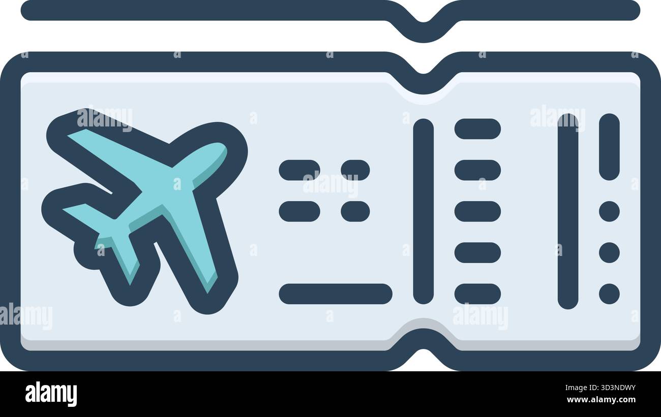 Plane icon vector tickets Cut Out Stock Images & Pictures - Alamy