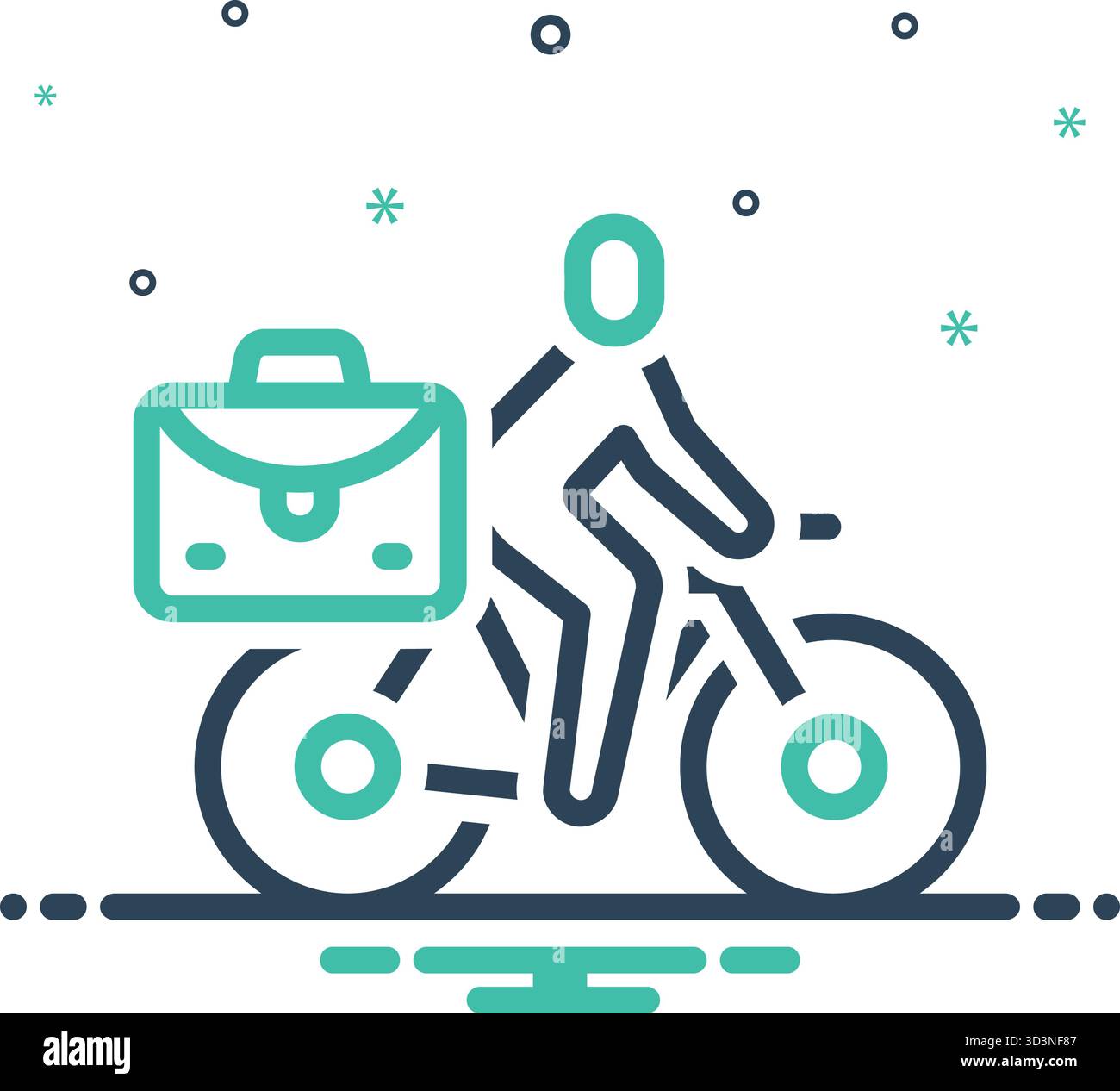 Biking to work Cut Out Stock Images & Pictures - Alamy