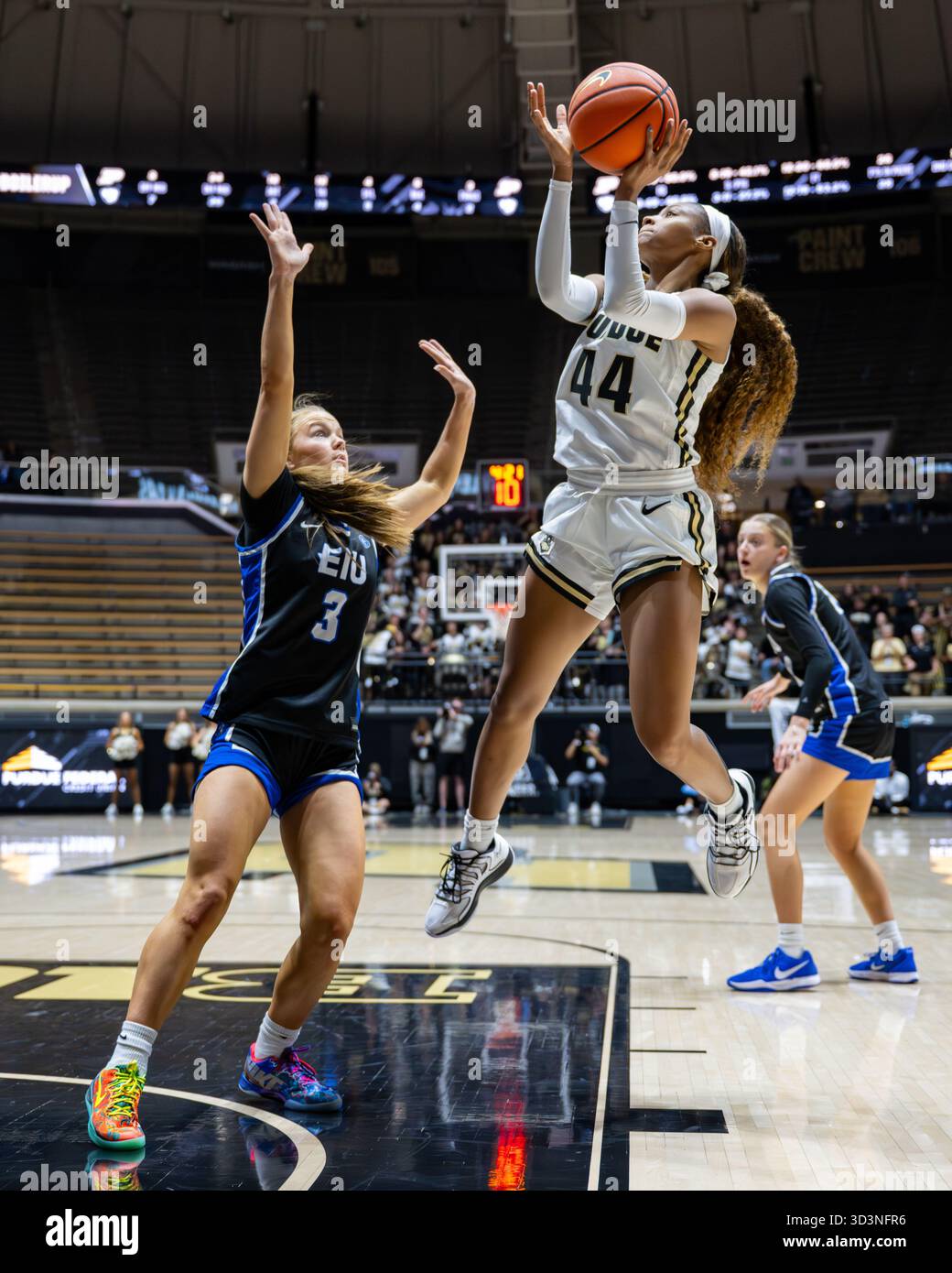 Purdue guard Tara Daye (44) shoots over the defense of Eastern Illinois ...