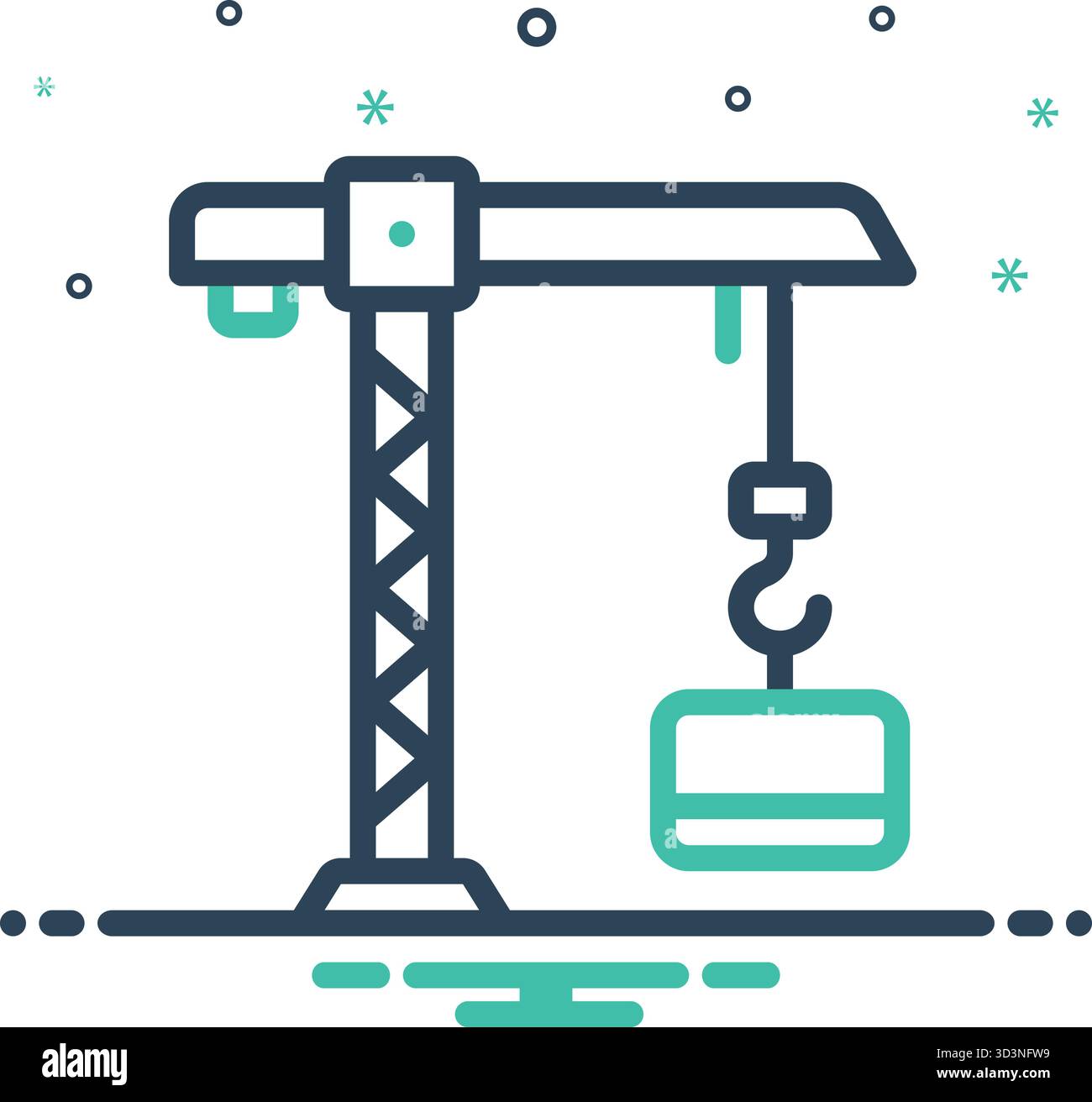 Bridge construction crane Stock Vector Images - Alamy