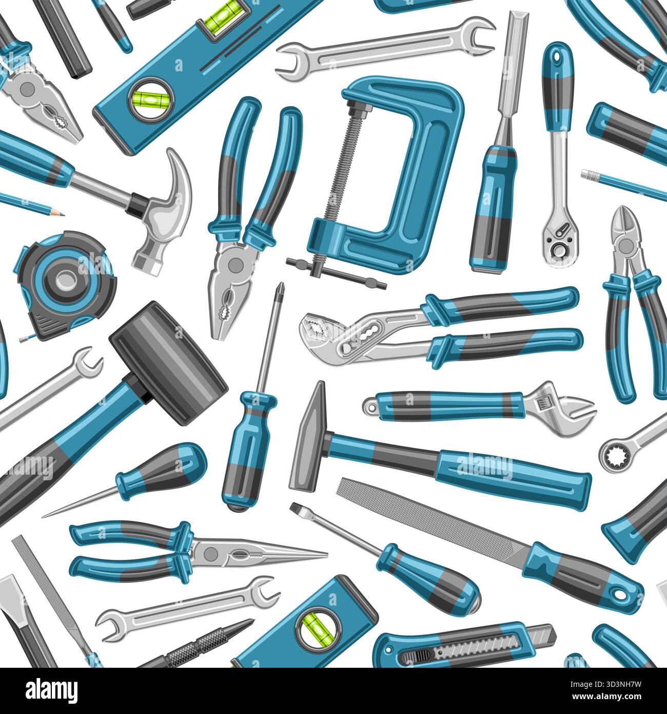 Carpentry tools pattern design Stock Vector Images - Alamy
