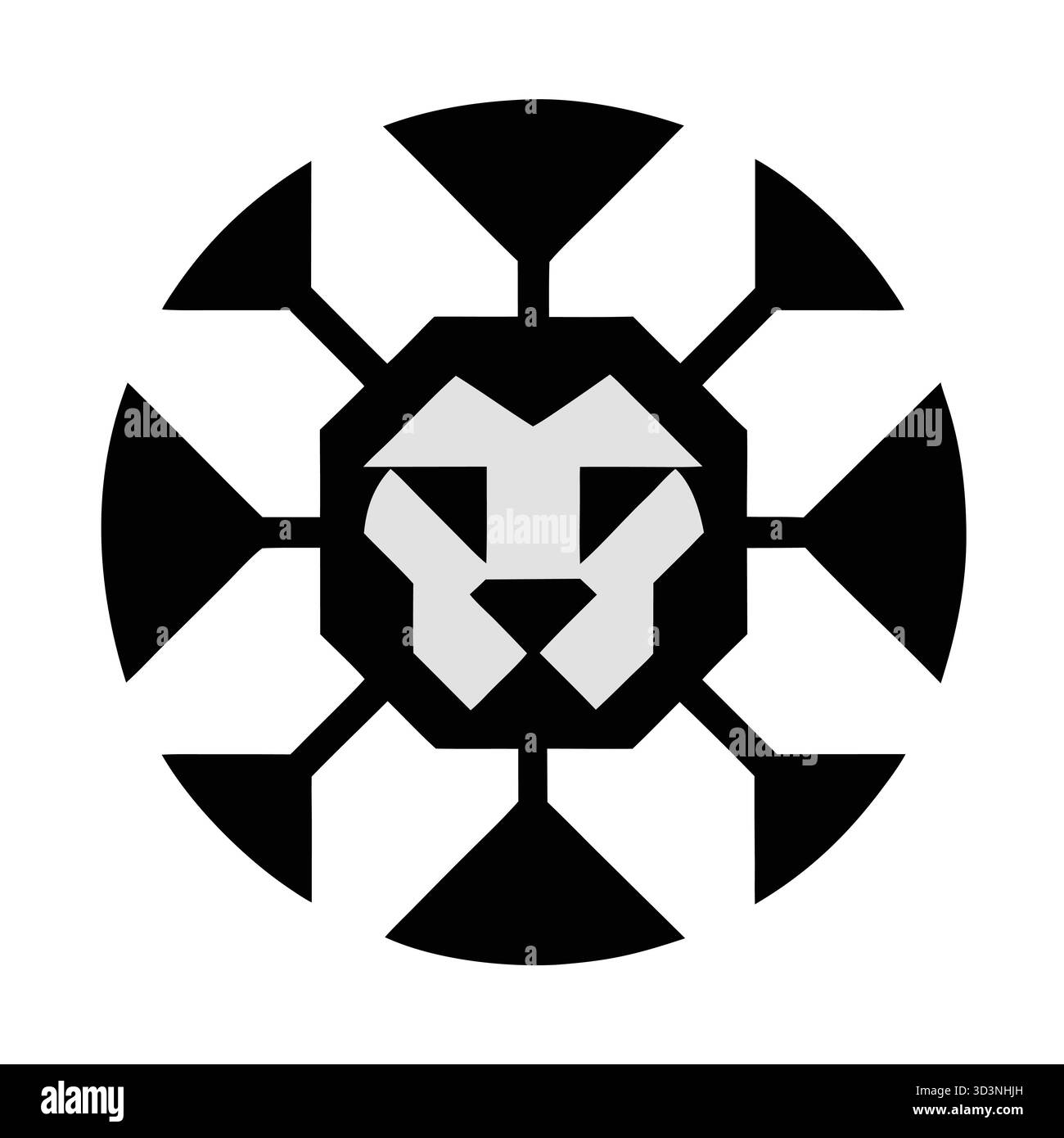 Royal pattern design head Stock Vector Images - Alamy