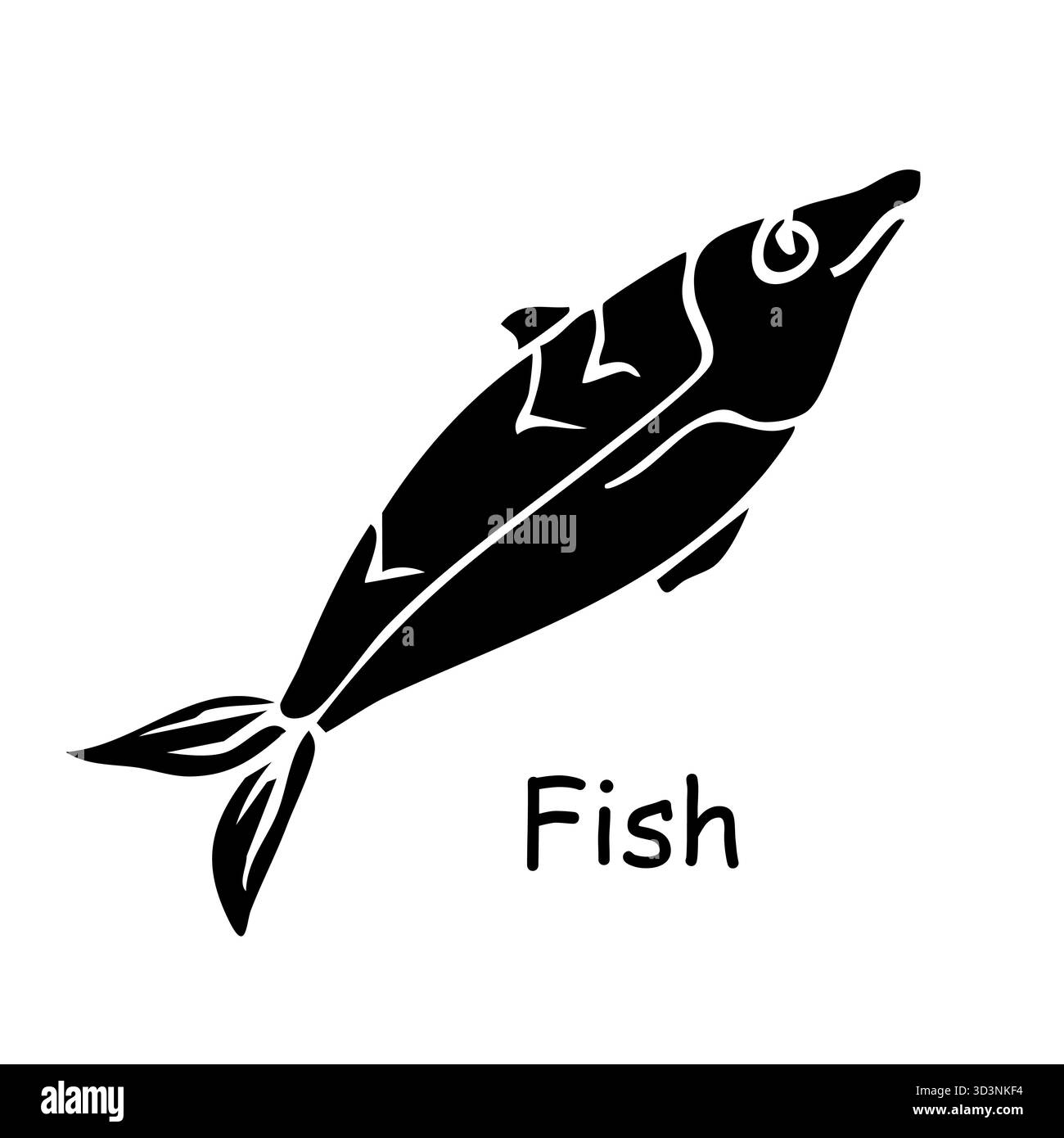 Education animal fish illustration Black and White Stock Photos ...