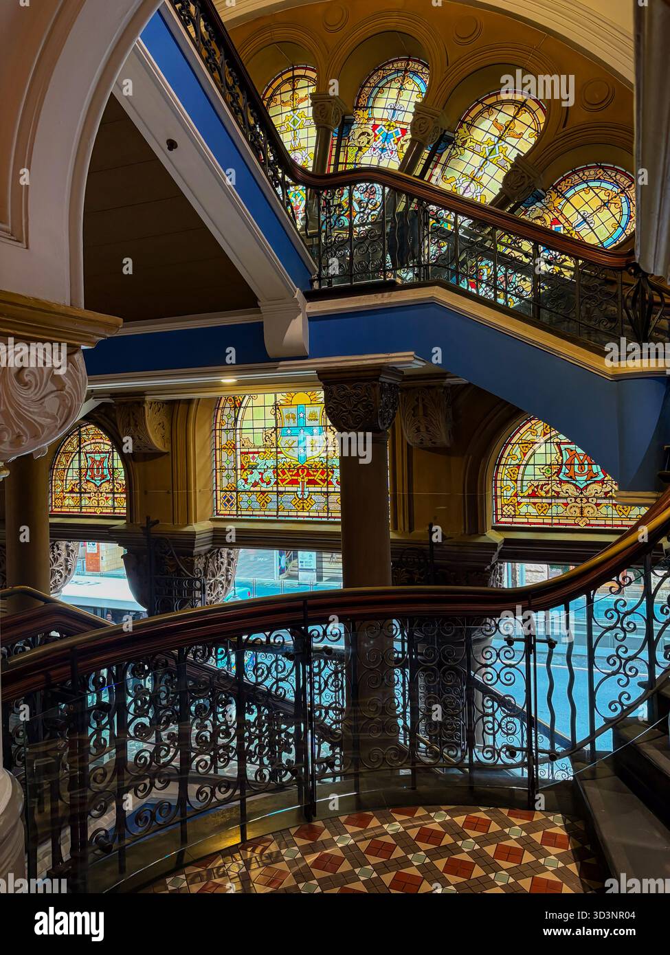 Queen Victoria Building, Sydney, Australia. Ornate wrought iron ...