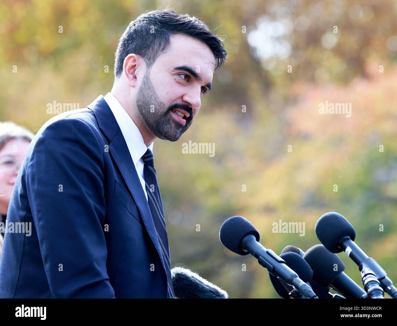 FLUSHING, NEW YORK - NOVEMBER 05: NYC Mayor elect Zohran Mamdani along ...
