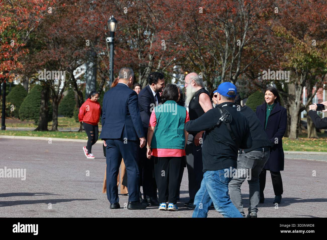 FLUSHING, NEW YORK - NOVEMBER 05: NYC Mayor elect Zohran Mamdani along ...