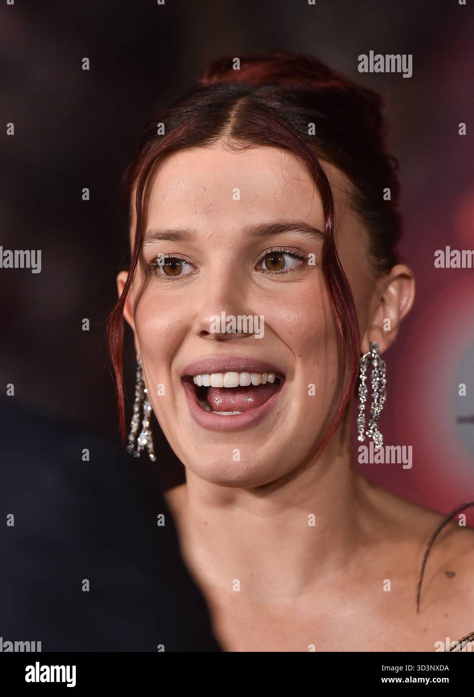 Millie Bobby Brown arriving to the “Stranger Things 5’” world premiere ...