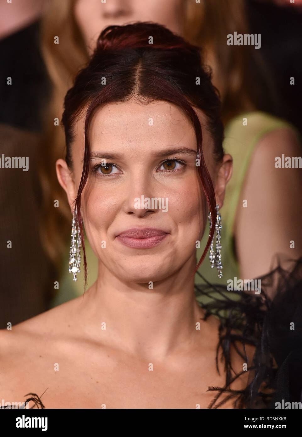 Millie Bobby Brown arriving to the “Stranger Things 5’” world premiere ...