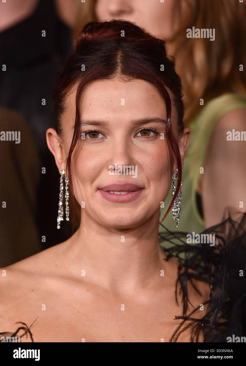 Millie Bobby Brown arriving to the “Stranger Things 5’” world premiere ...