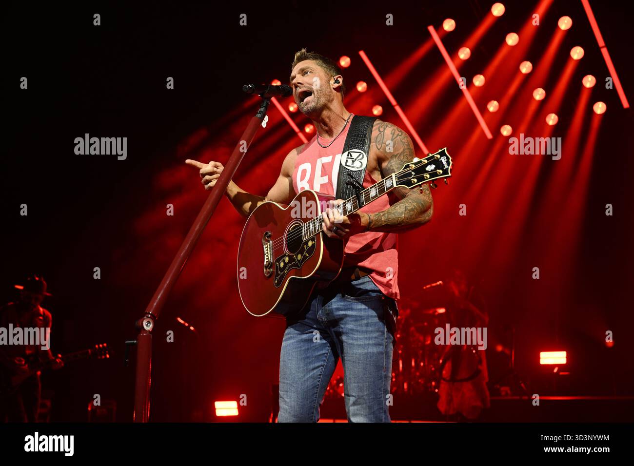 LONDON, ENGLAND - NOVEMBER 06: Brett Young performing at Eventim Apollo ...