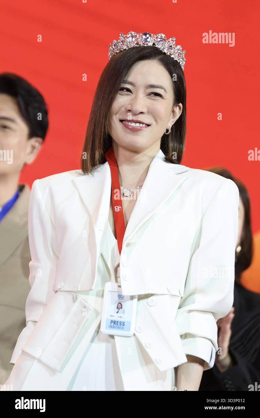 Hong Kong actress Charmaine Sheh attends an activity in Hangzhou City ...