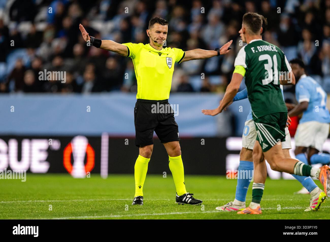 Malmo, Sweden. 06th, November 2025. Referee Nick Walsh seen during the UEFA Europa League match ...