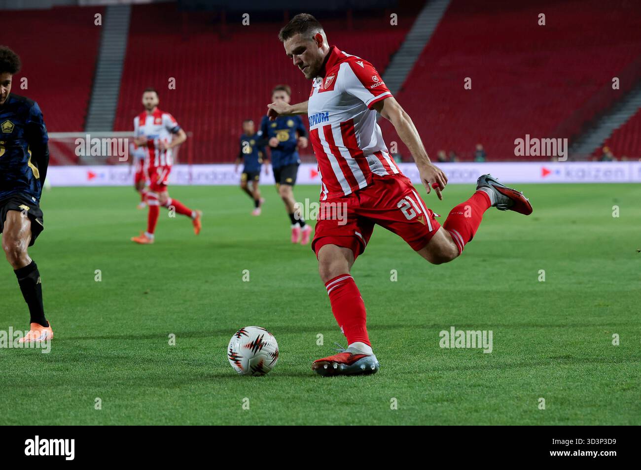 Belgrade, Serbia. 6th Nov, 2025. Crvena Zvezda's Timi Max Elsnik during ...