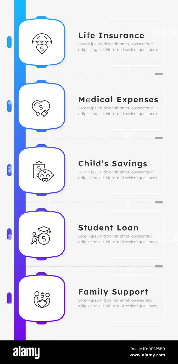 Financial goals infographic gradient square Stock Vector Image & Art ...