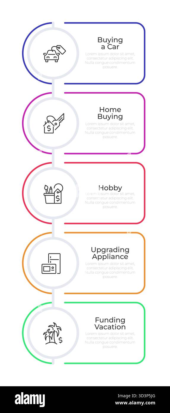 Financial goals infographic vertical rounded Stock Vector Image & Art ...