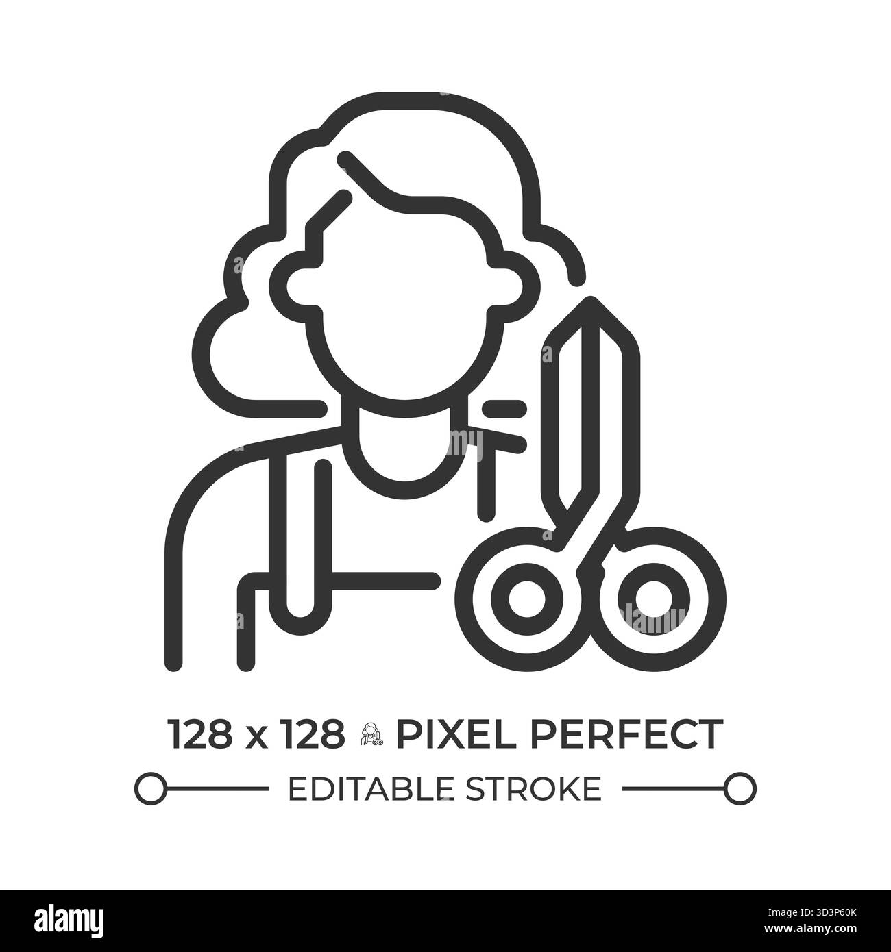 Beauty woman hairdresser scissors Black and White Stock Photos & Images ...