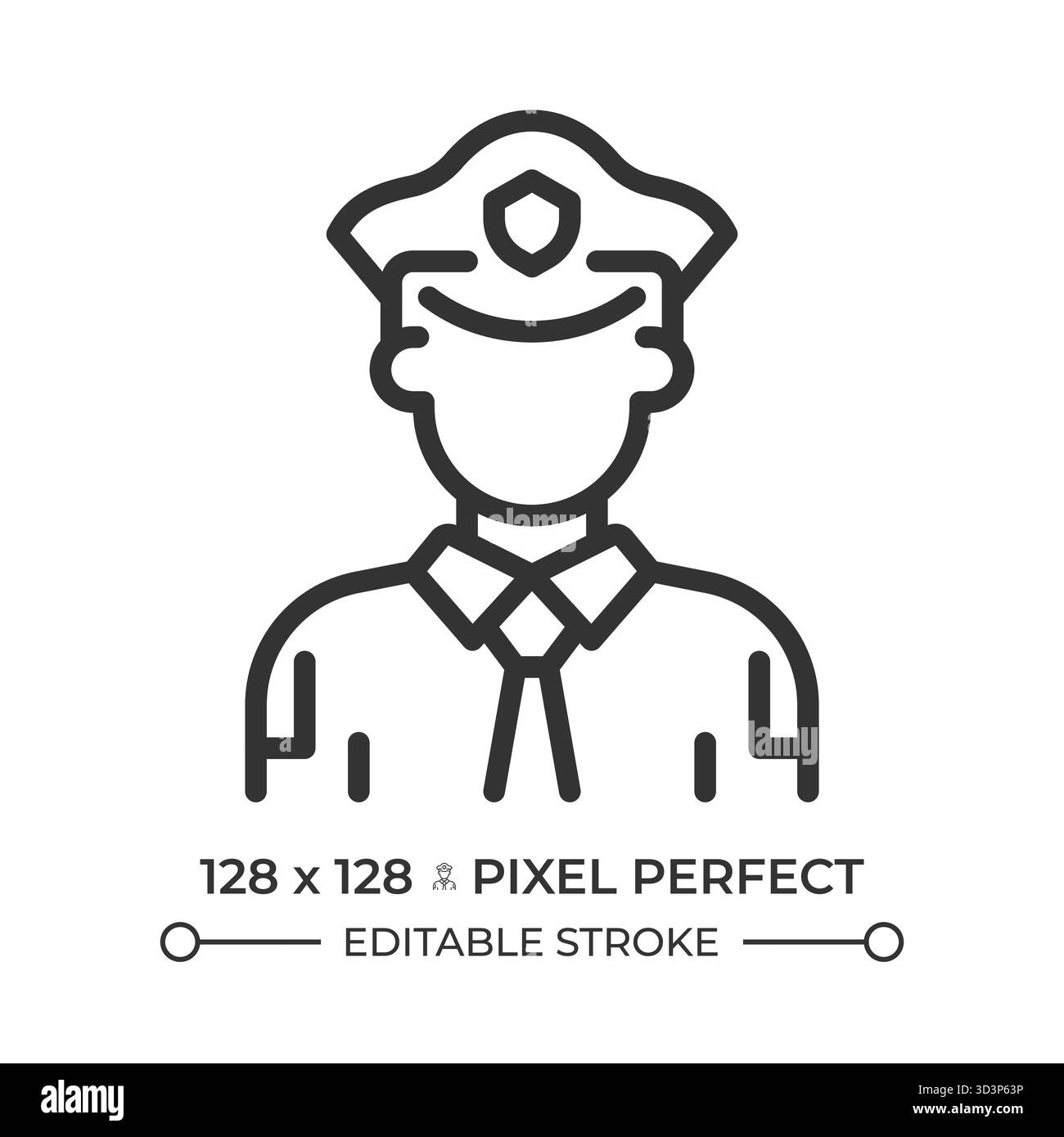 Security officer portrait police Black and White Stock Photos & Images ...