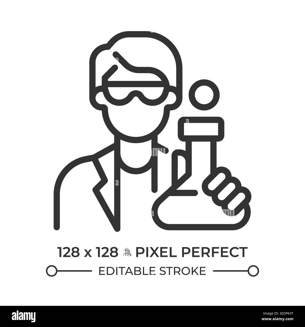 Concept researcher scientist portrait Stock Vector Images - Alamy