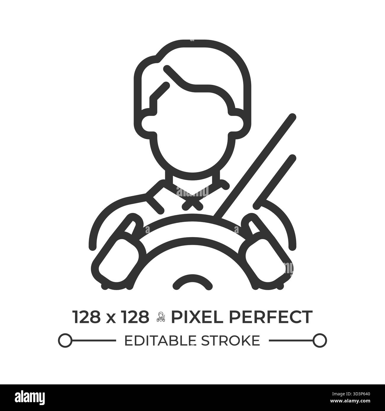 Taxi driver line icon Black and White Stock Photos & Images - Alamy