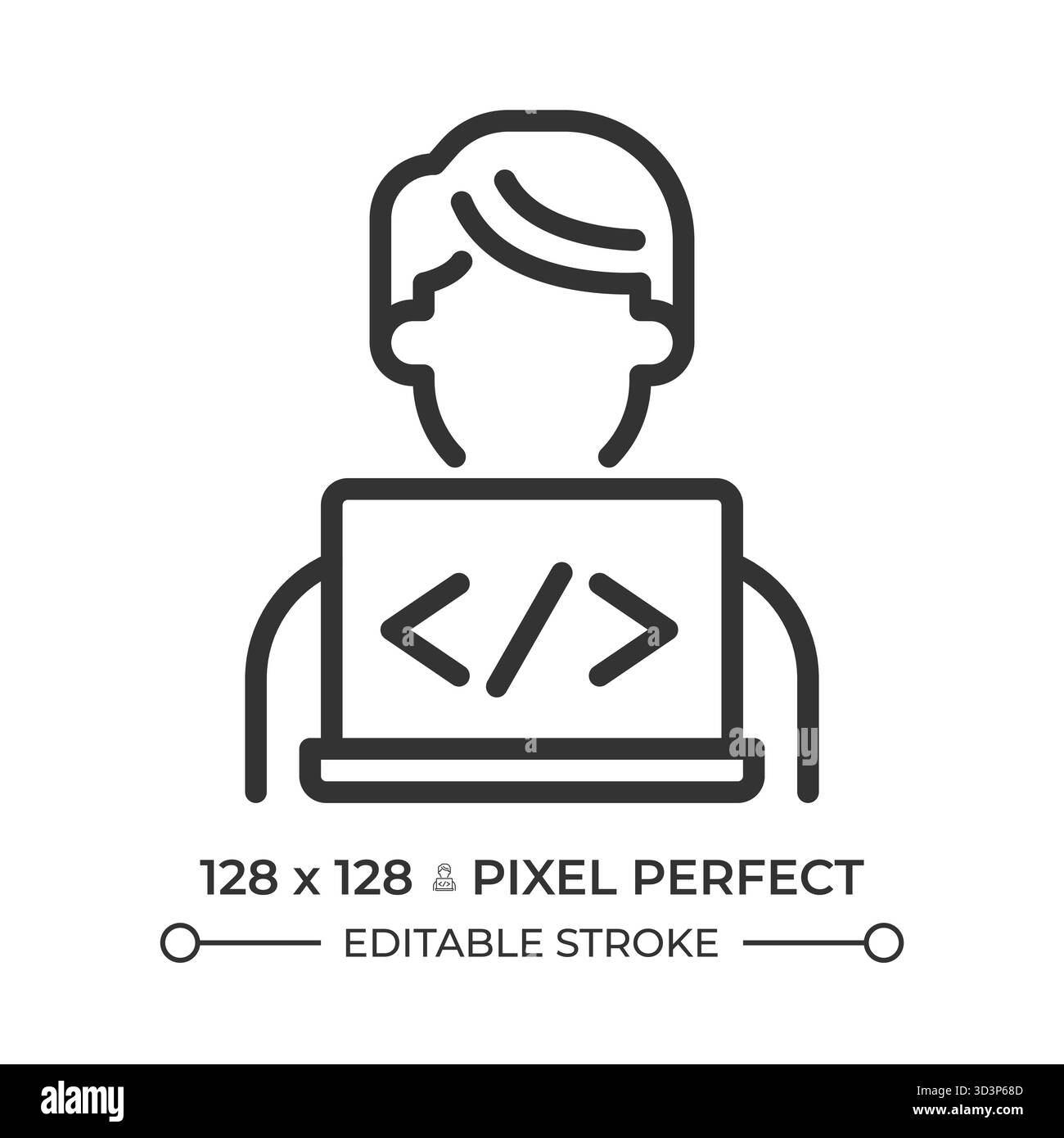 Programmer concept icon technology Black and White Stock Photos & Images - Alamy