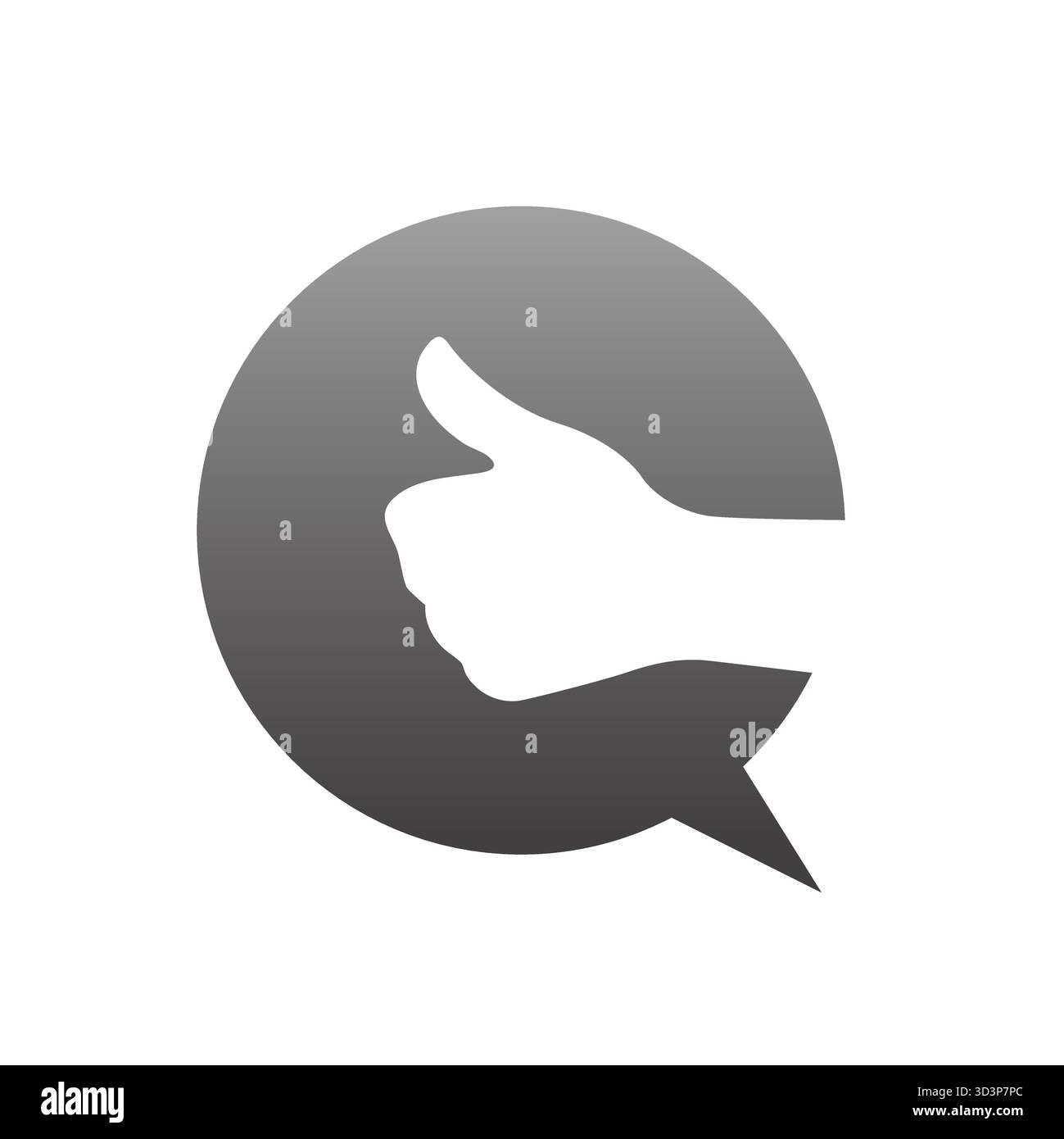 modern bulb chat and thumb logo vector design symbol icon Stock Vector ...