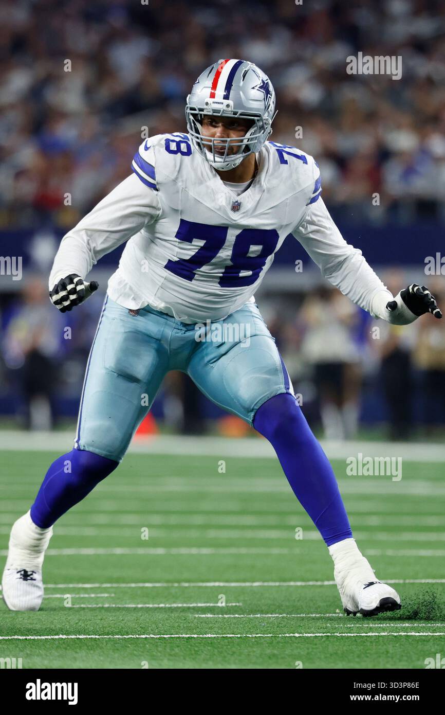 Dallas Cowboys offensive lineman Terence Steele (78) looks to block ...