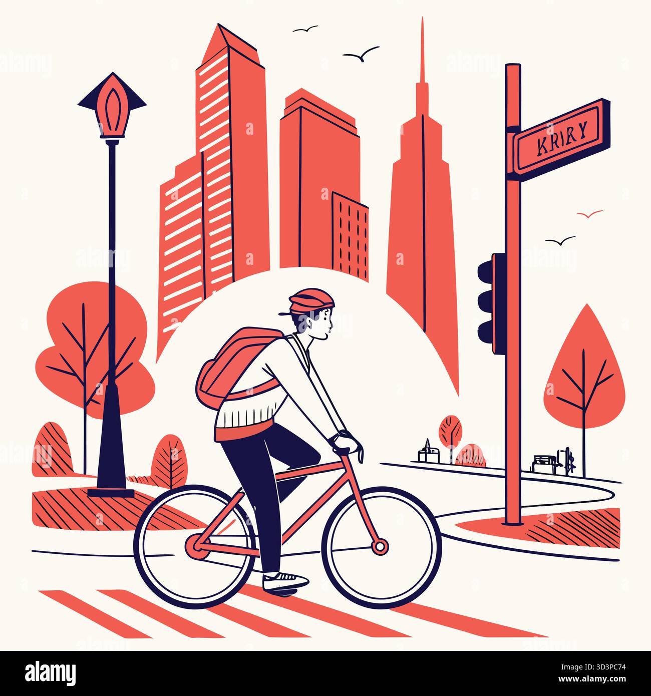 Man modern urban lifestyle Stock Vector Images - Alamy