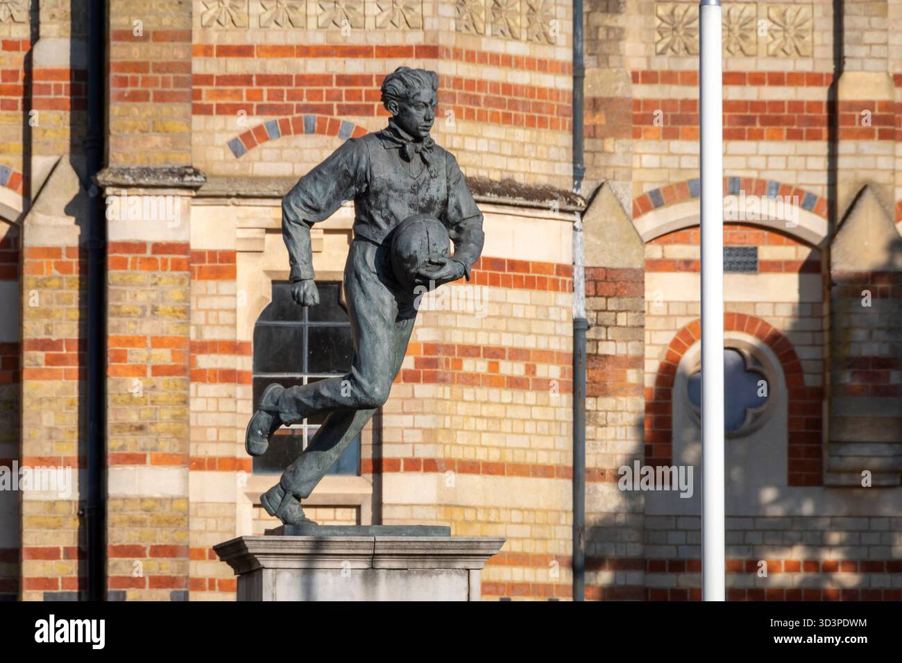 Statue of William Web Ellis, inventor of the rugby football game ...
