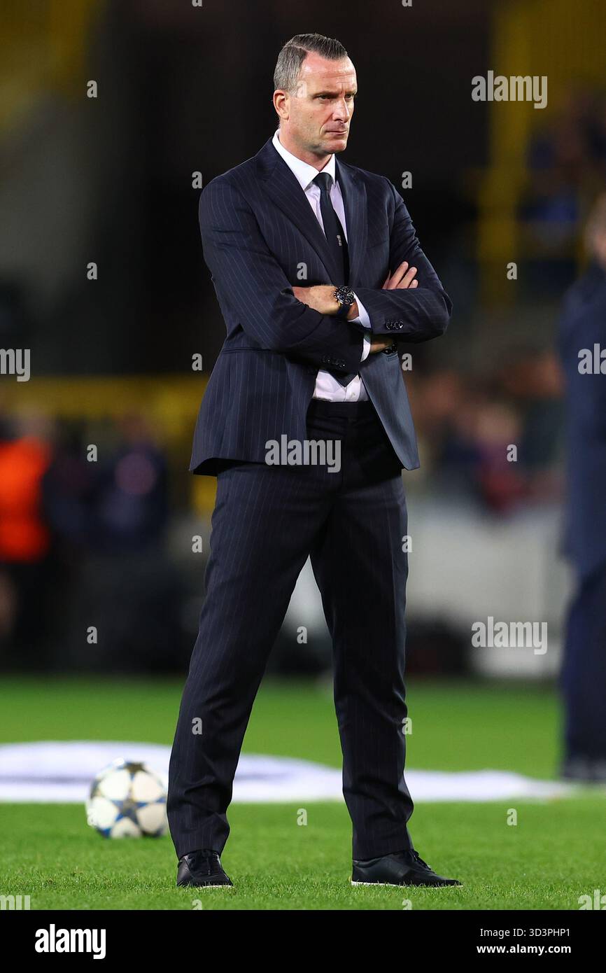 Brugge, Belgium, 5th November 2025. Nicky Hayen, manager of Club Brugge ...