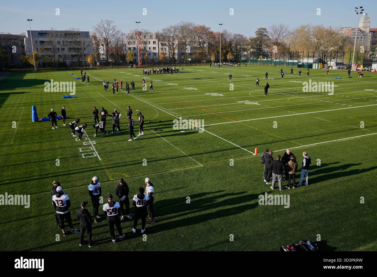 Atlanta Falcons players practice during an NFL football training camp ...