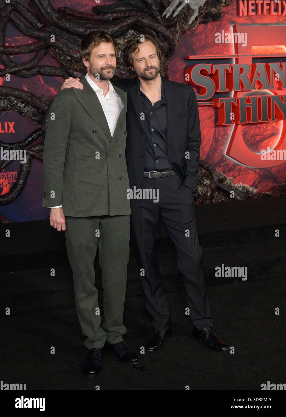 LOS ANGELES, USA. November 06, 2025: Ross Duffer & Matt Duffer at the ...