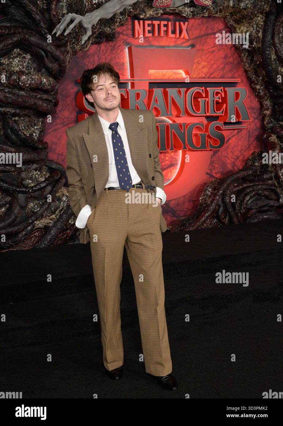 LOS ANGELES, USA. November 06, 2025: Charlie Heaton at the premiere for ...