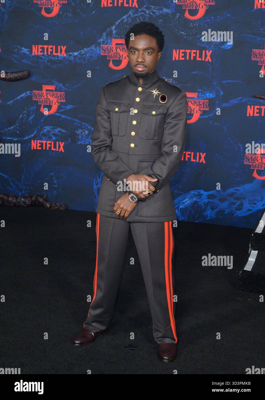 LOS ANGELES, USA. November 06, 2025: Caleb McLaughlin at the premiere ...