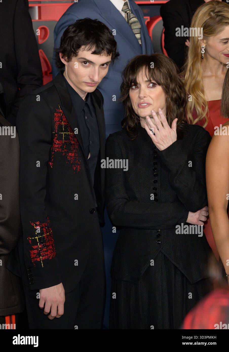 LOS ANGELES, USA. November 06, 2025: Finn Wolfhard & Winona Ryder at ...
